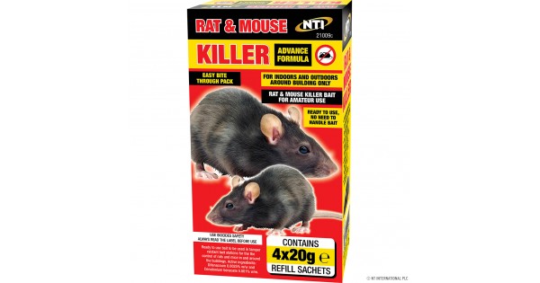 4 x 20g Rat & Mouse Killer - Display Box