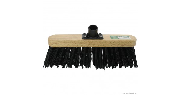 30cm Stiff Black PVC Broom Brush Head - Varni