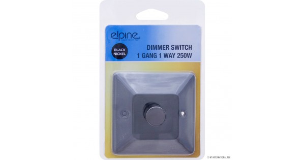 Dimmer Switch 1 Gang 2 Way 250w Black Nickel