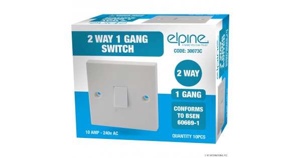 10A 1 Gang 2 Way Switches ( 10 ) White