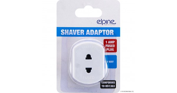 Shaver Adaptor 1 Amp White - On Card