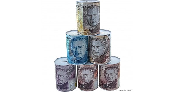Medium Money Tin 12 x 16cm (Note Design)