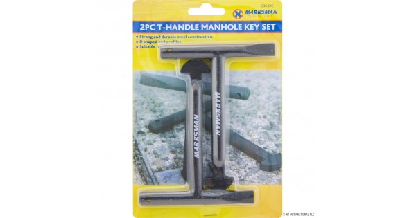 2pc T-Handle Manhole Key Set